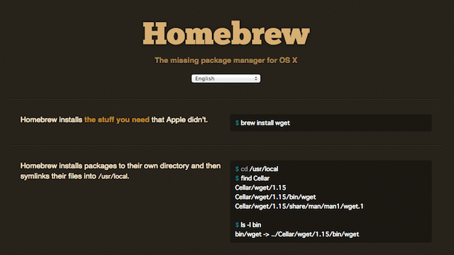 Macのツールを楽にインストールできるパッケージ管理システムHomebrewの使い方